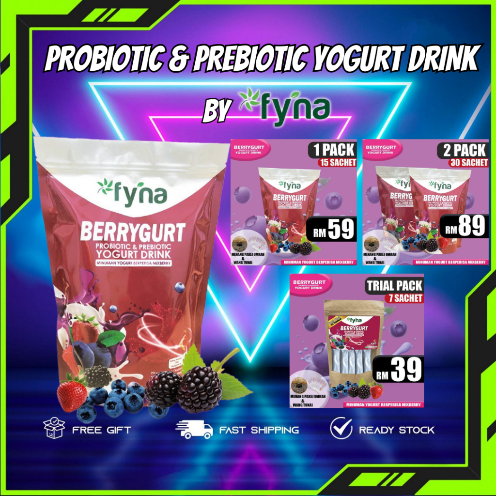 FYNA BERRYGURT MINUMAN KECANTIKAN DAN KESIHATAN BADAN PERISA BERRY ...