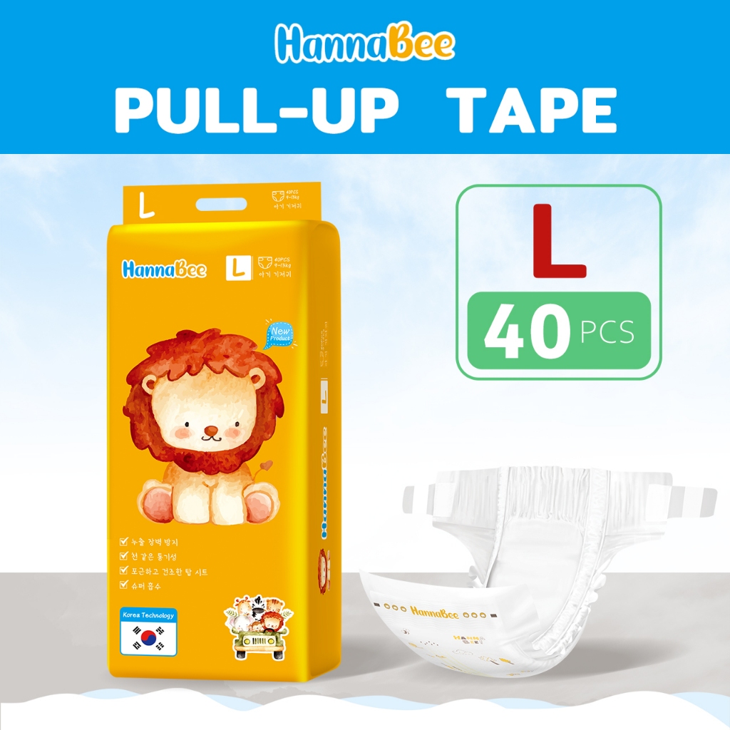 Hannabee Seluar Lampin Tarik S-XXXL | Serapan Kuat & Anti Bocor | Kulit Bayi Lembut | 40 Keping ...