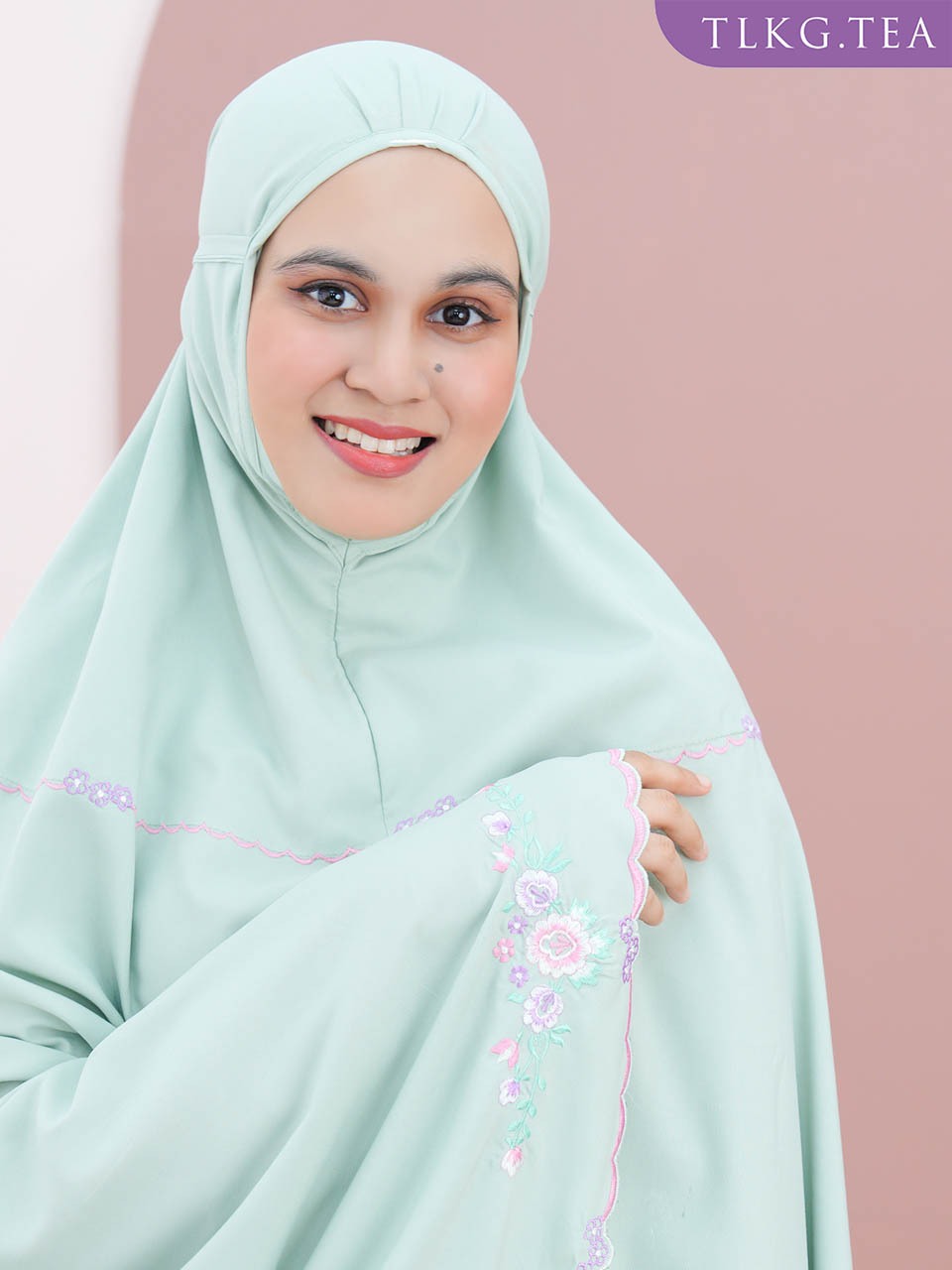 SEROJA | Tea Basic Telekung by Telekungtea | Cotton Embroidered ...