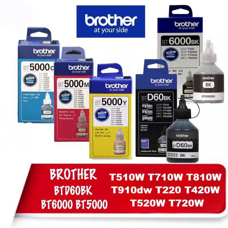 Brother Original BTD60BK BT5000 Ink Bottle T220 T310 T420W T520W T710W ...