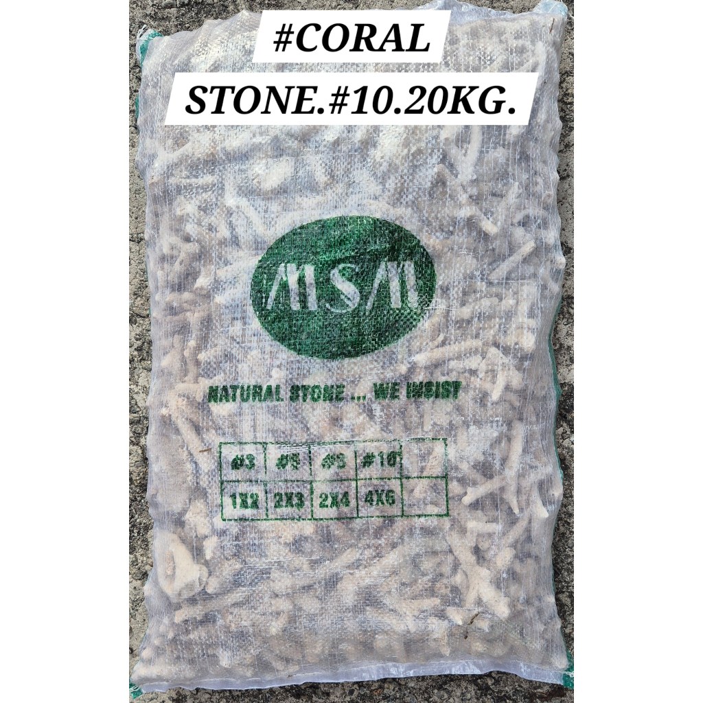 Coral Stone 20kg Aquarium Fish Aquascaping Rock Akuarium Ikan Aquascape ...