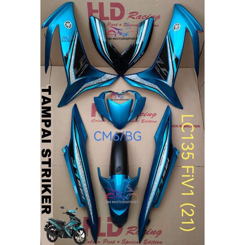 LC135 FI 2021 CYAN GREEN BODY COVER SET & TAMPAI STRIKER HLD RACING ...