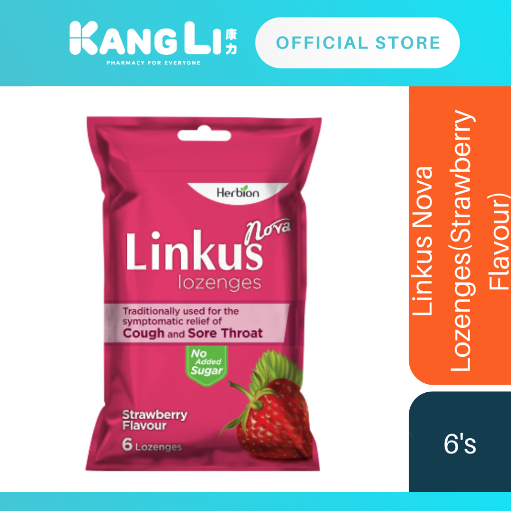 Linkus Nova Lozenges(Strawberry Flavour) 6's | Shopee Malaysia