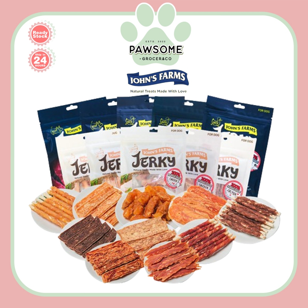 JOHN'S FARM Jerky 100% Human Grade Natural Treats For Dogs 80g(Chicken ...