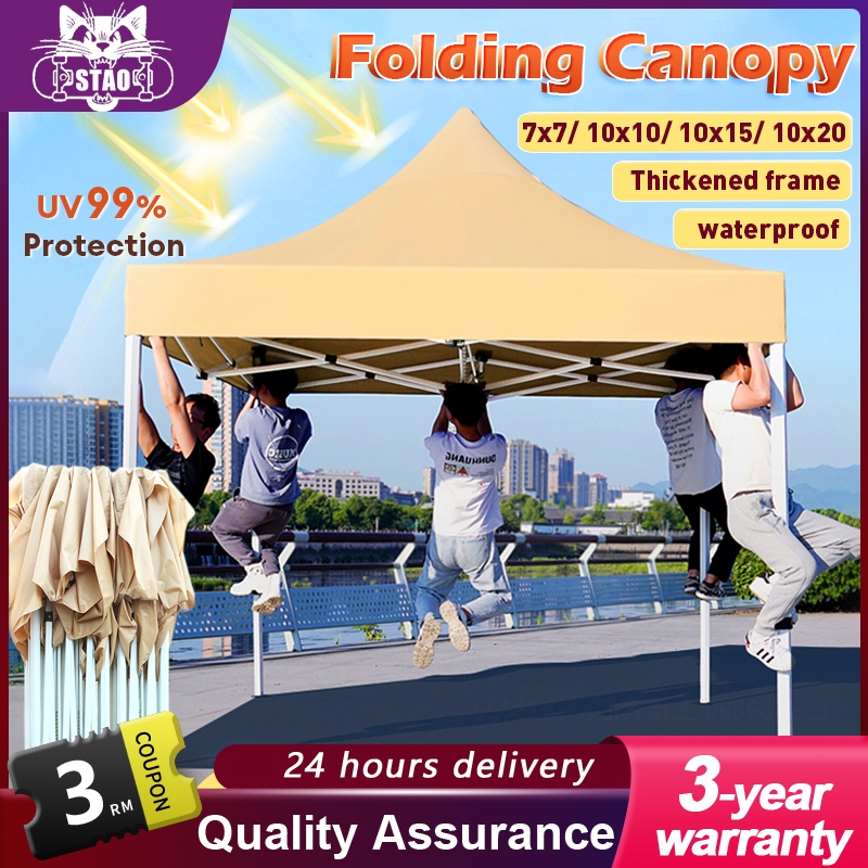 SPORT Full Set khemah niaga folding Canopy 10x10 heavy duty khemah ...