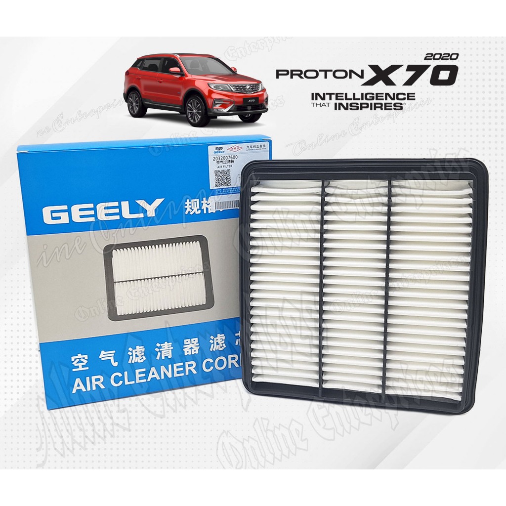 Air Filter Proton X70 1.8 TGDI Geely Boyue Penapis Udara Kereta ...
