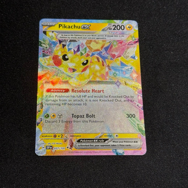 Pokemon Trading Card Game TCG: Pikachu ex 057/191 - Ultra Rare [Surging Sparks Singles] | Shopee ...