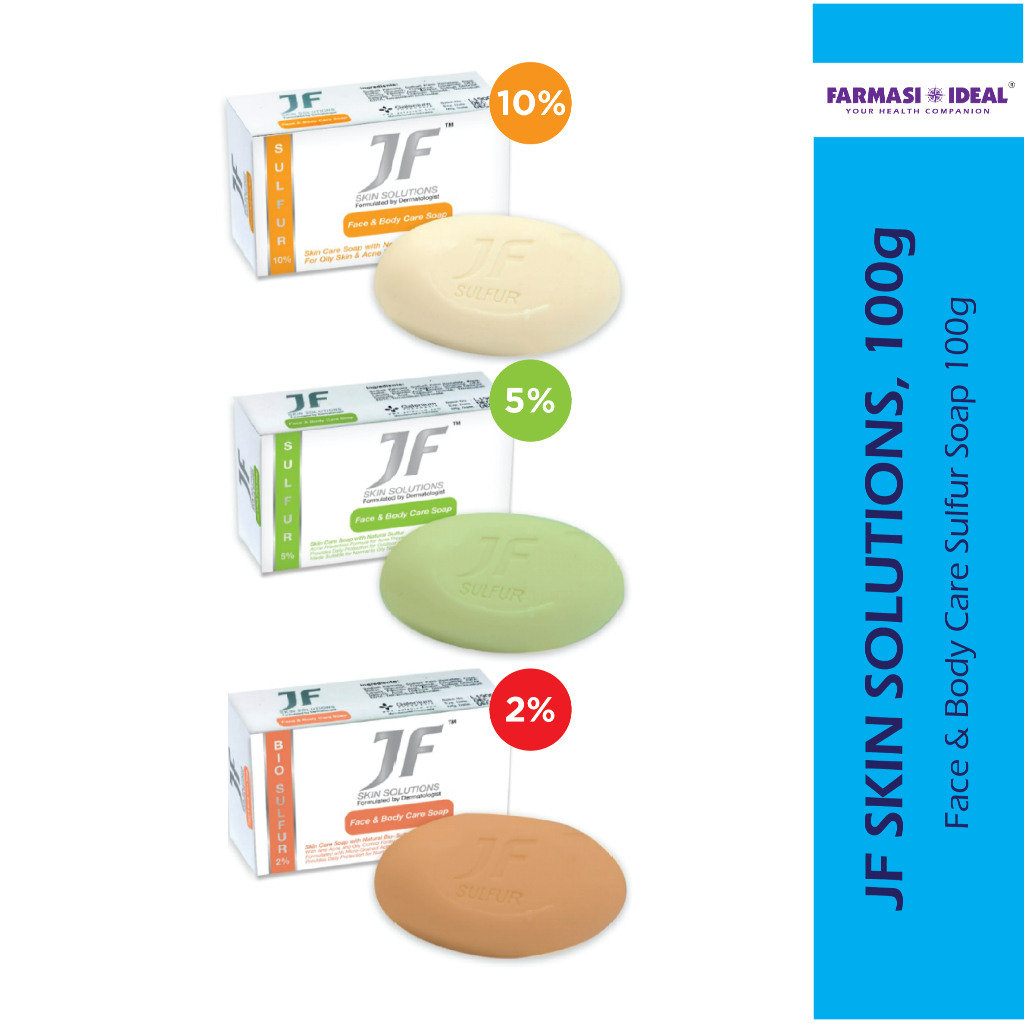 JF SKIN SOLUTIONS Anti-Acne Sulfur Soap Fungal Infections ,100g ...