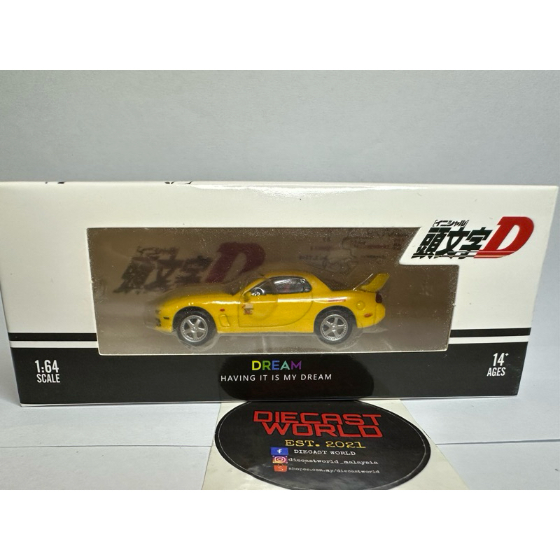 Time Micro Mazda RX-7 Initial D Yellow | Shopee Malaysia