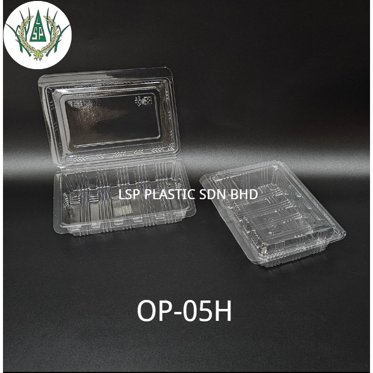 OPS OP-05H Clear Plastic Tray / Cake Tray & Lid / Bekas Kuih (100pcs± ...