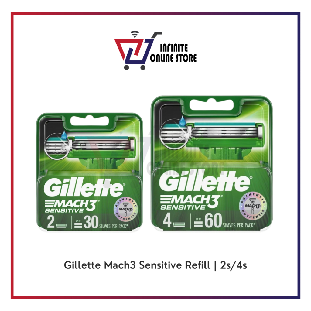 GILLETTE Mach3 Sensitive Refill (2s / 4s) | Shopee Malaysia