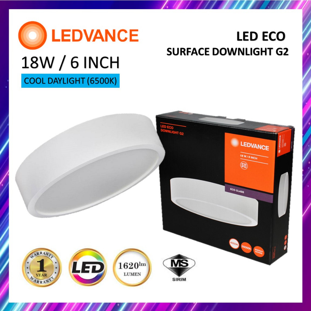 LEDVANCE 18W 24W LED Surface Downlight LED Lampu Siling / LED Down ...