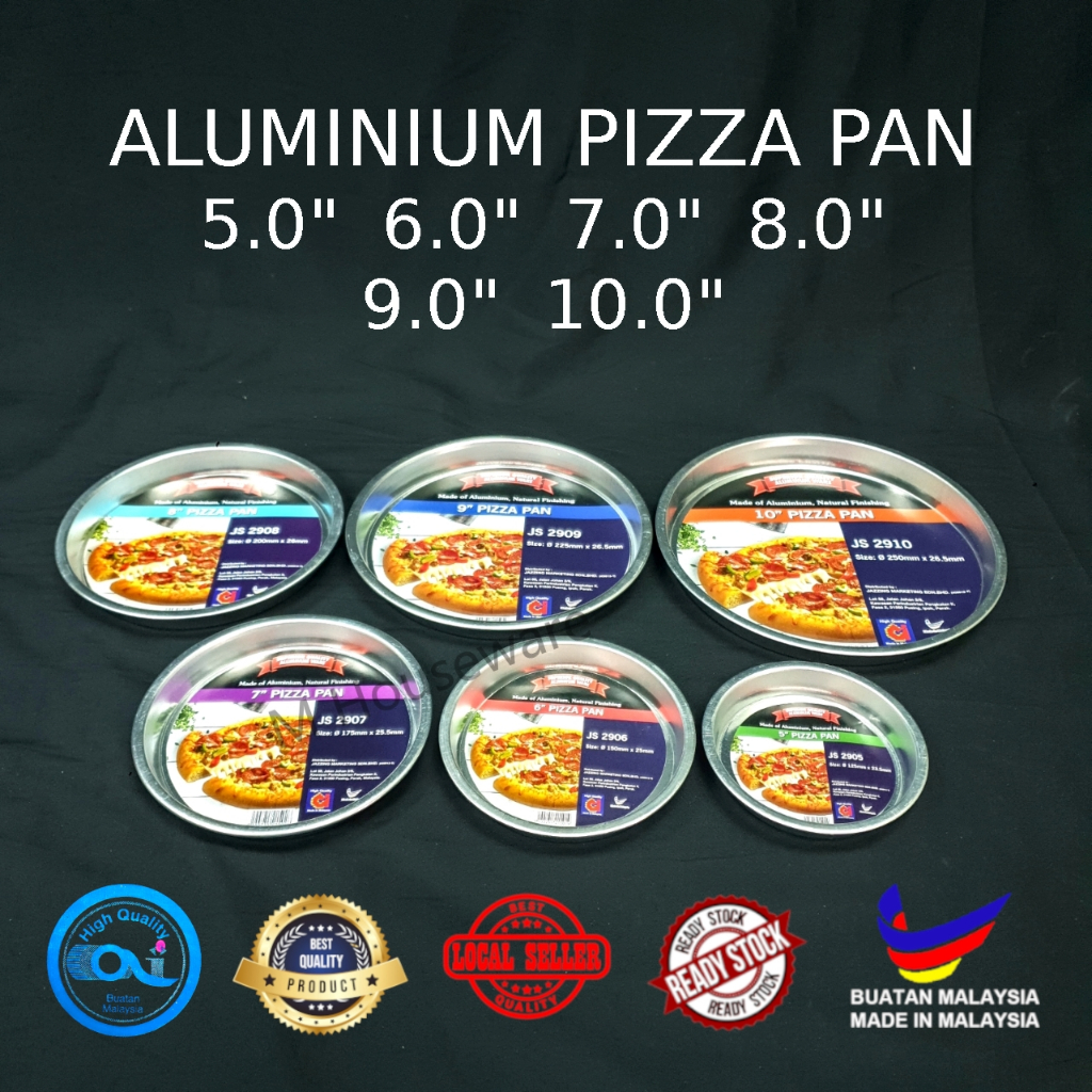 Aluminium 5"~10" Pizza Pan Pizza Mould Loyang Pizza Bulat Rendah ...
