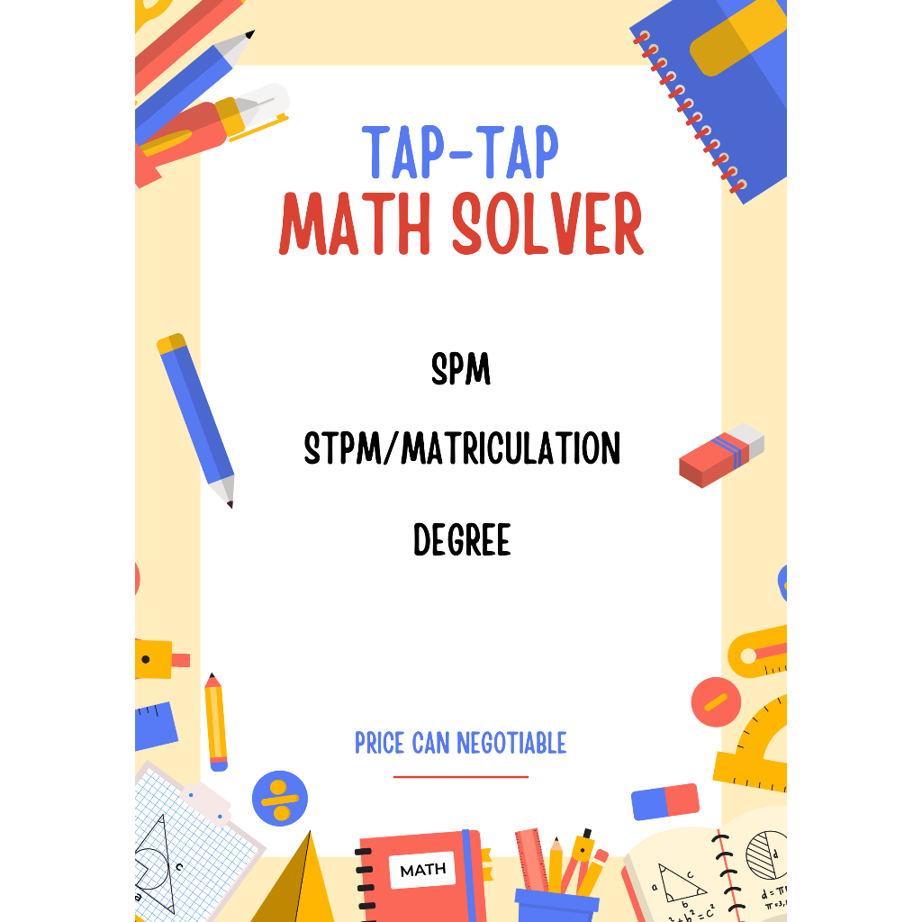 Math Solver SPM/STPM/MATRICULATION/DEGREE | Shopee Malaysia