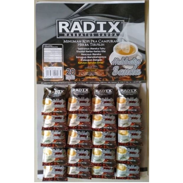 HPA Radix Habbatussauda (20 sachet x 23gm x 1 papan) mengandungi ...