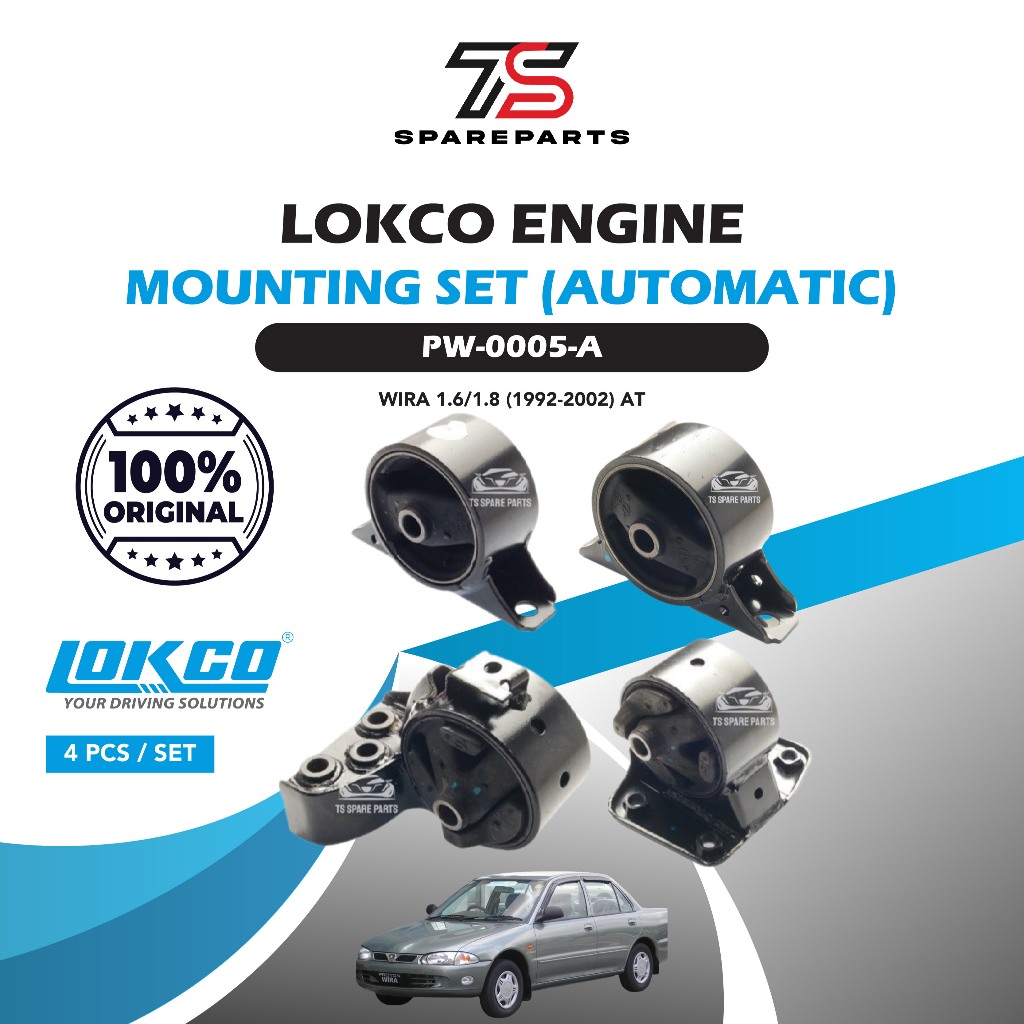 LOKCO Engine Mounting Proton WIRA 1.6/1.8 AT (1992-2002) (4pcs) Enjin ...