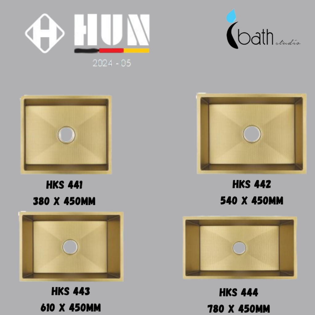 HUN Gold Color Honeycomb Nanotech Kitchen Sink | Shopee Malaysia
