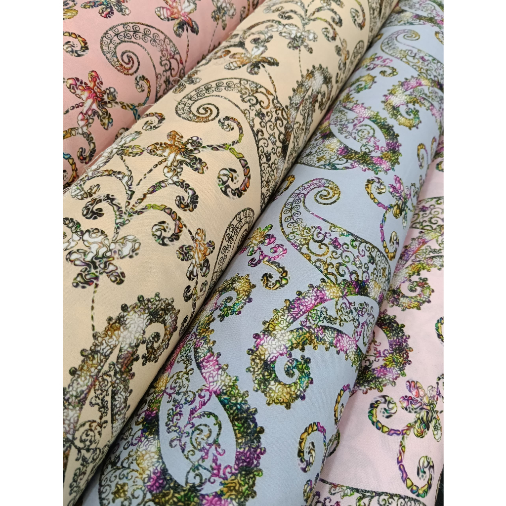 Swiss Cotton Silk Printed Pasley Design ( Per Meter ) | Shopee Malaysia