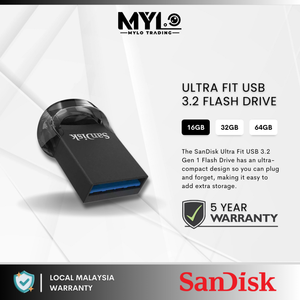 Sandisk CZ430 Ultra Fit USB 3.1 Flash Drive ( 16GB/32GB/64GB/128GB ...
