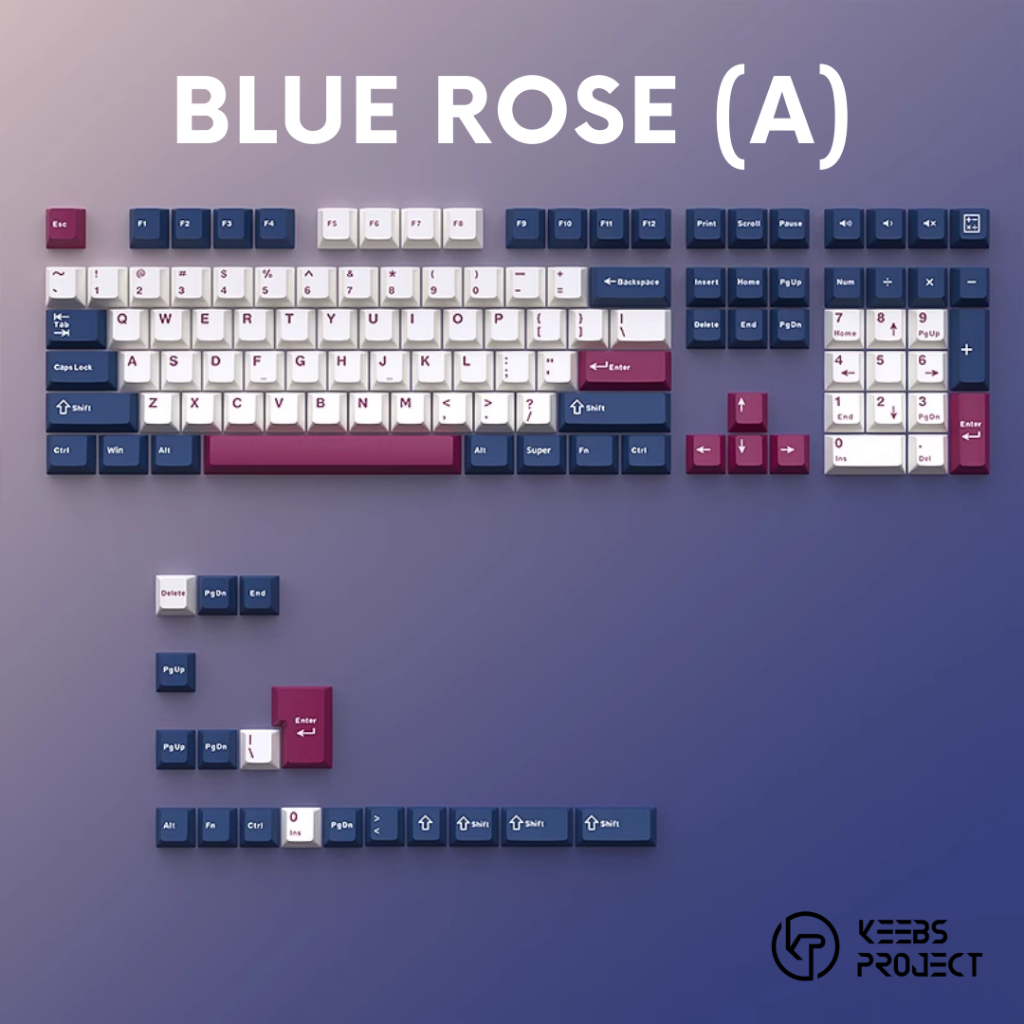 [READY STOCK] KEEBS BLUE ROSE PBT Doubleshot Cherry Profile Keebs ...