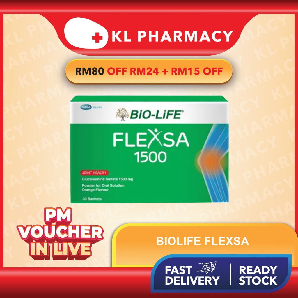 BIO-LIFE FLEXSA 1500MG GLUCOSAMINE SULFATE SACHET 30S | Shopee Malaysia