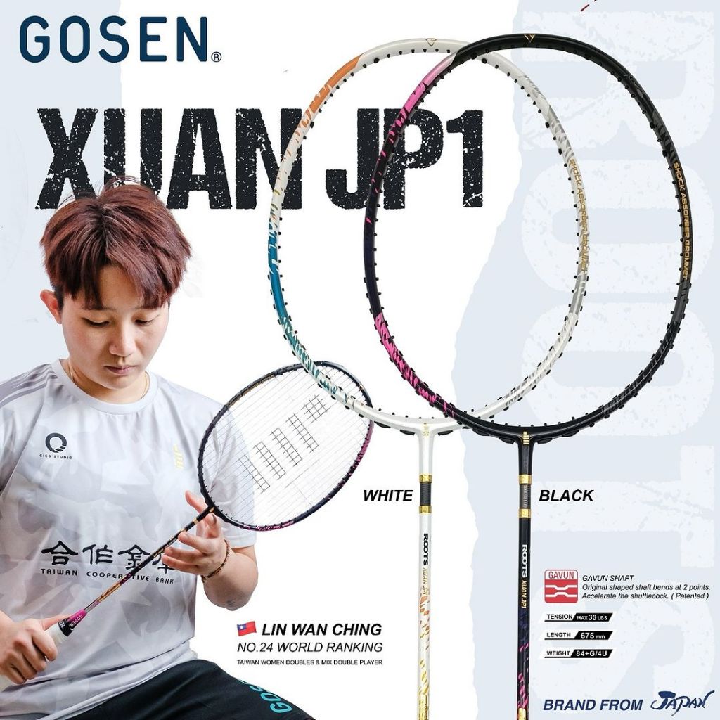 GOSEN ROOTS XUAN JP1 (4U/G6) Badminton Rackets Original 100% | Shopee ...