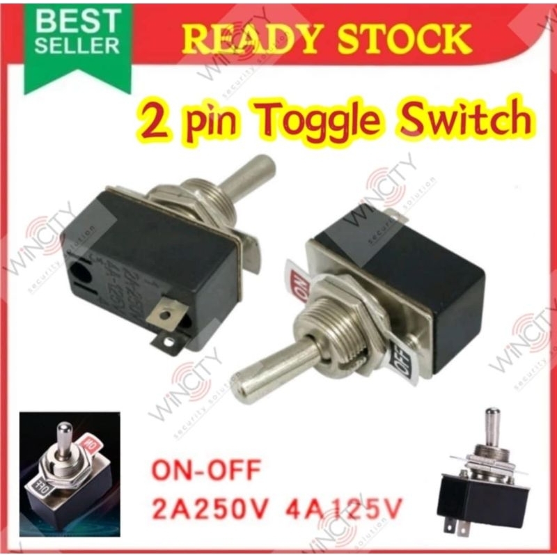 WSS 2 Pin 2A 250V Black Toggle Switch On/Off | Shopee Malaysia