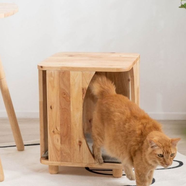Natural Signature 0173 Simba Pet Stool/Solid wooden pet stool/辛巴宠物凳子/实木 ...