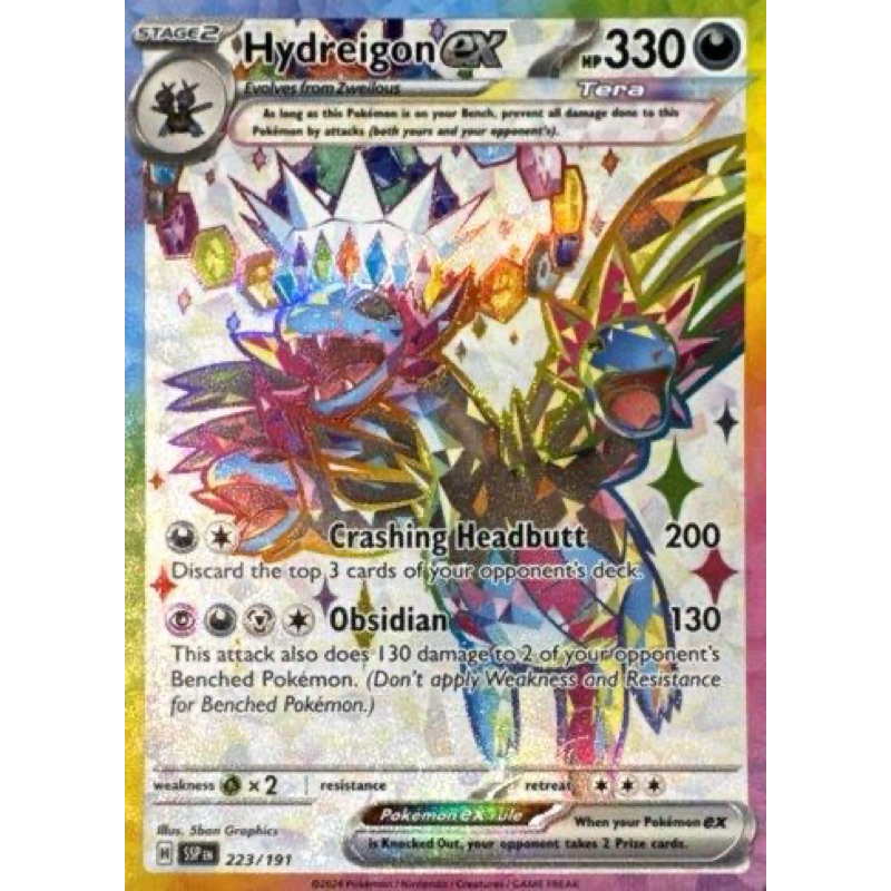 Pokémon TCG Hydreigon ex 223/191 Full Art Secret Rare | Shopee Malaysia