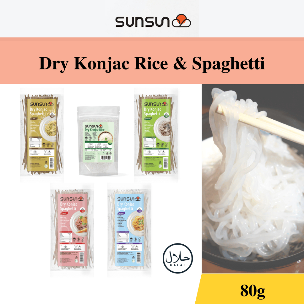 SunSun Dry Konjac Rice & Spaghetti | Shopee Malaysia