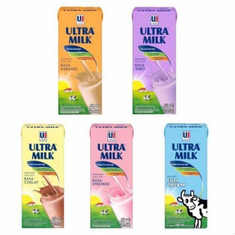 Ultra Milk Dari Susu Sapi Segar Berbagai Varian Rasa Harga Untuk 1pcs ...