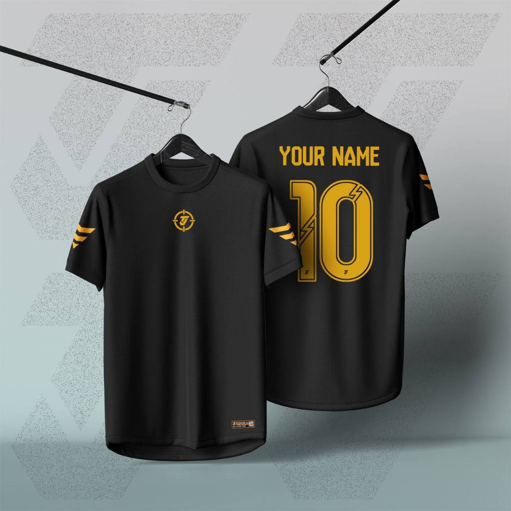 Jersey Custom Name TJ Arrow Print Gold Edition FREE Custom Nama Nombor ...