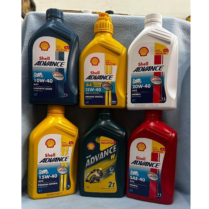 [100% ORIGNAL] SHELL 2T & 4T Motorcycle Oil 0.8L & 1L | Shopee Malaysia
