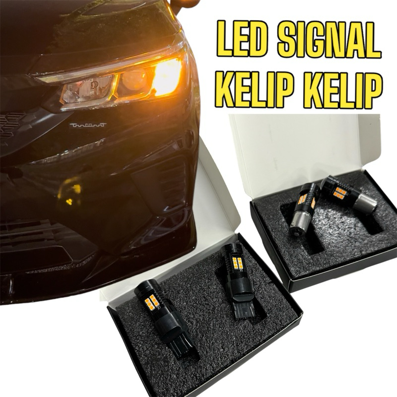 led signal kelip oren mentol signal kelip look oren sepasang 1156 t20 ...