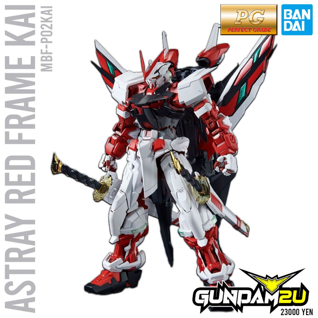 P-BANDAI PG 1/60 Gundam Astray Red Frame Kai - Perfect Grade Gundam SEED Plastic Model Kit ...