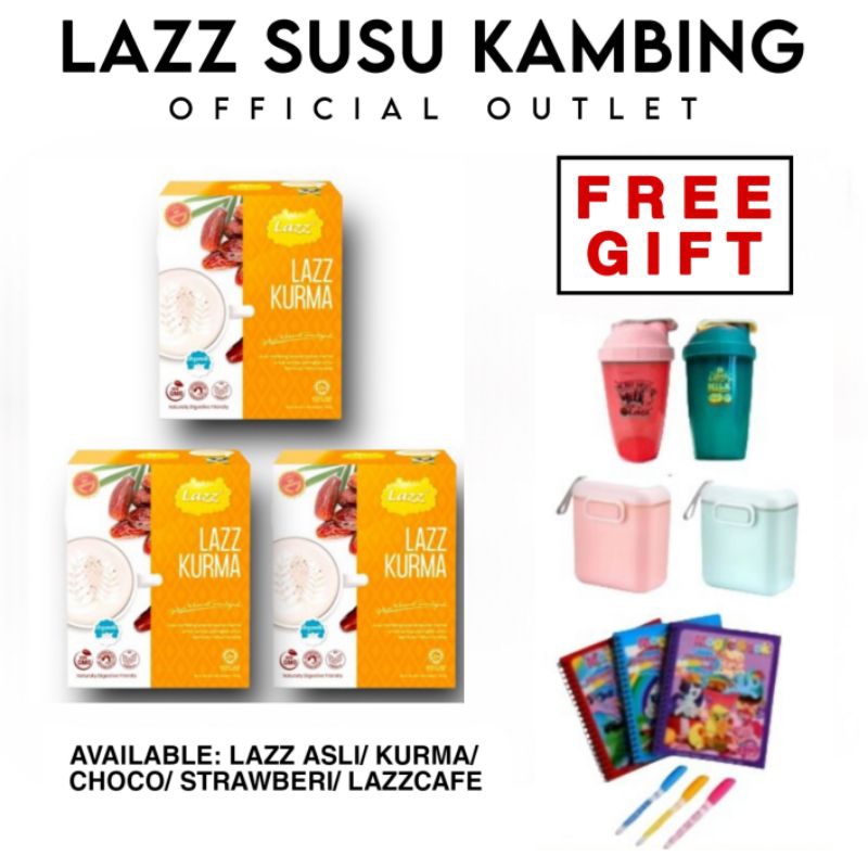 LAZZ Susu Kambing Kombo 3 Kotak - Exp Aug 2026 | Shopee Malaysia