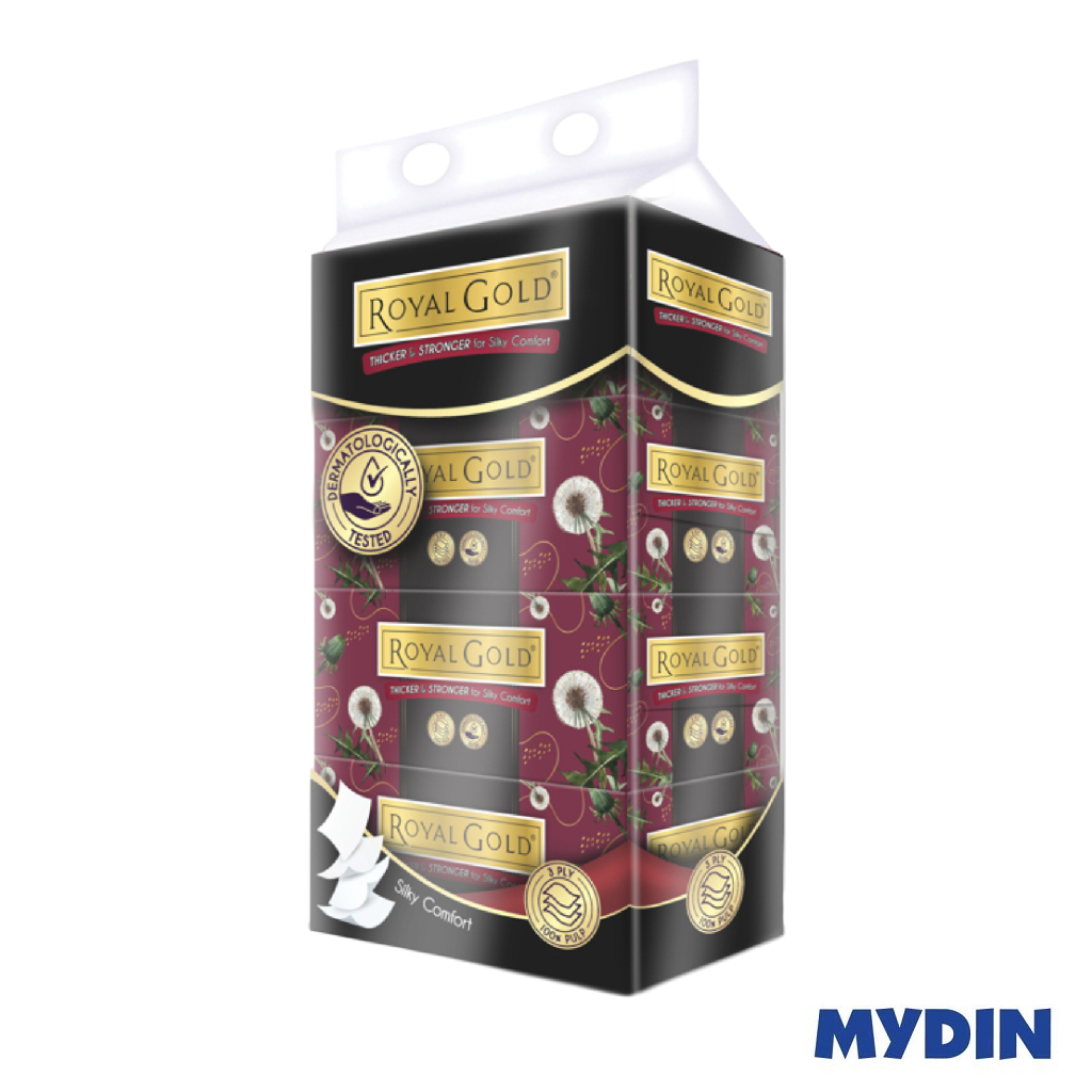Royal Gold Luxurious Facial Tissue (3ply x 4 box x 80’s) | Shopee Malaysia