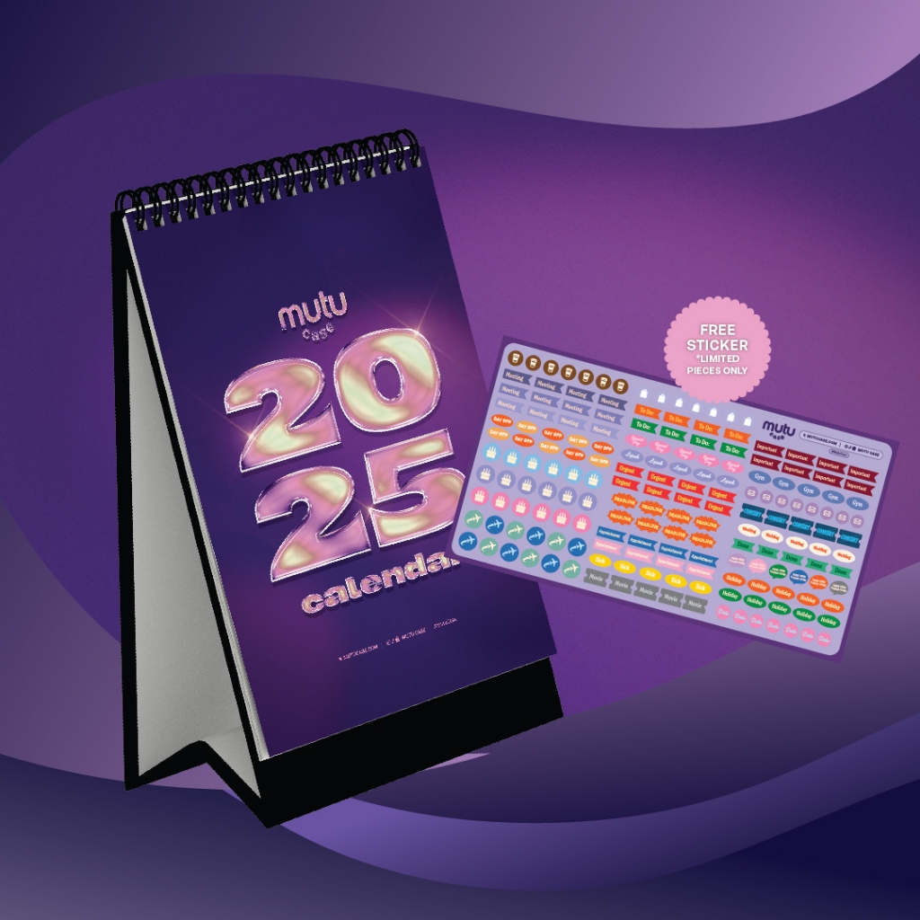 Mutu Case Limited Edition 2025 Table Desk Calendar Malaysia Hard Cover ...