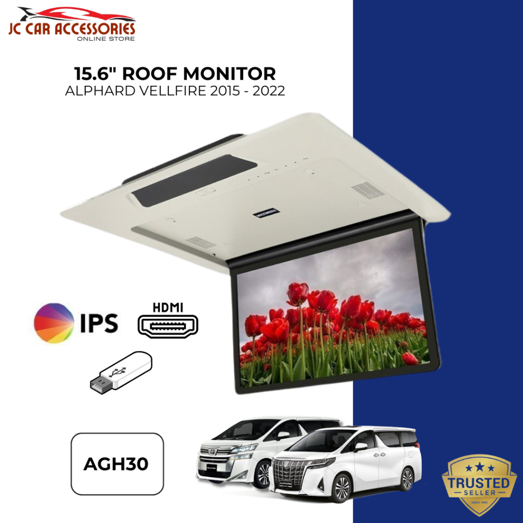 Toyota Alphard Vellfire AGH30 Roof Monitor 15.6 inch 13.3 HDMI IPS ...