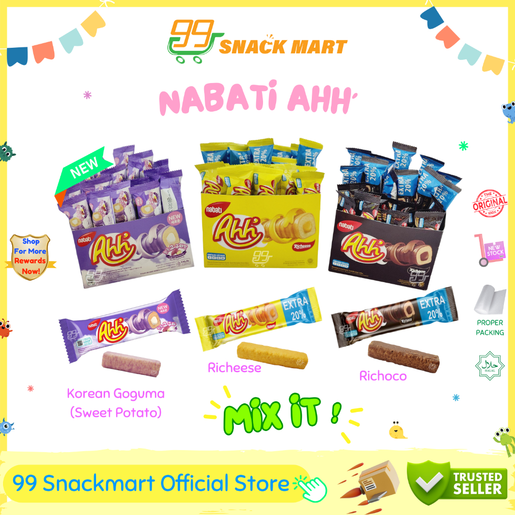 LOOSE | NABATI AHH’ - RICHEESE RICHEESE / RICHOCO (Chocolate) / KOREAN ...