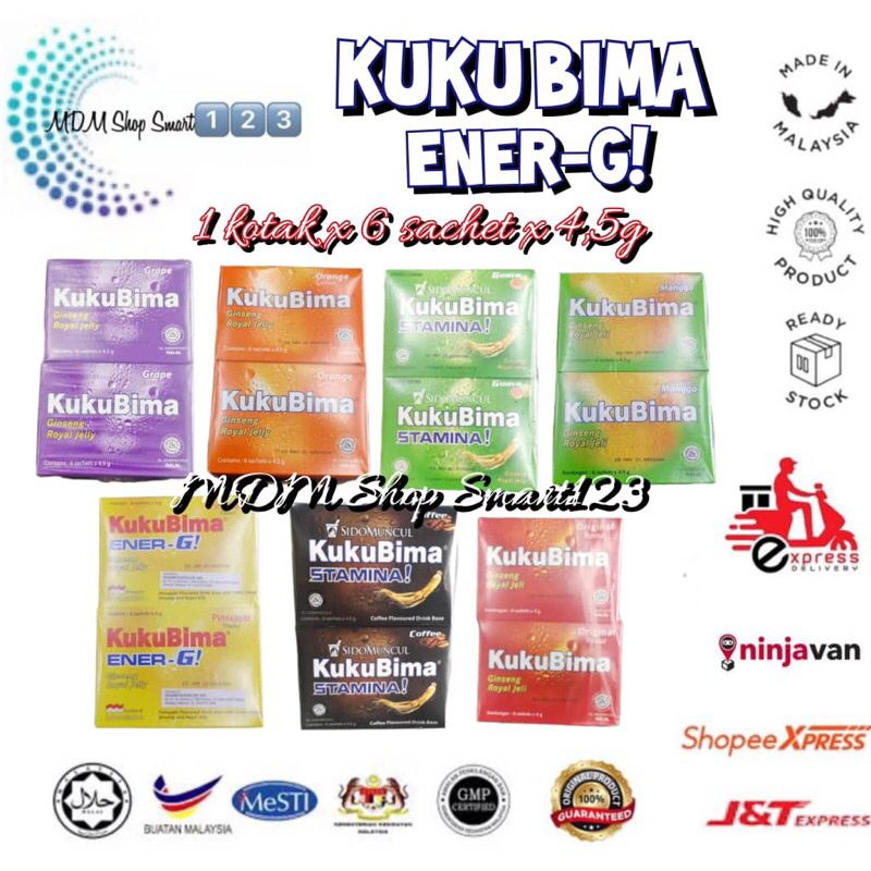 Kuku Bima ENER - G Drink ( 10 box x 6 sachets x 4,5g ) | Shopee Malaysia