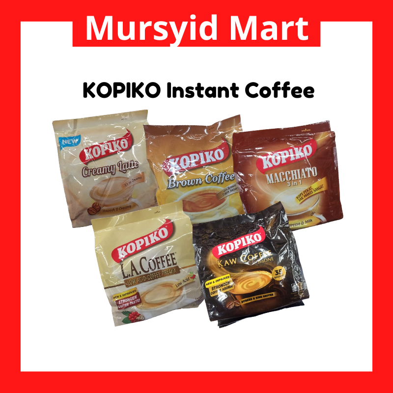 Kopiko 3in1 instant coffee mix Brown Sugar Macchiato Creamy Latte Kaww ...