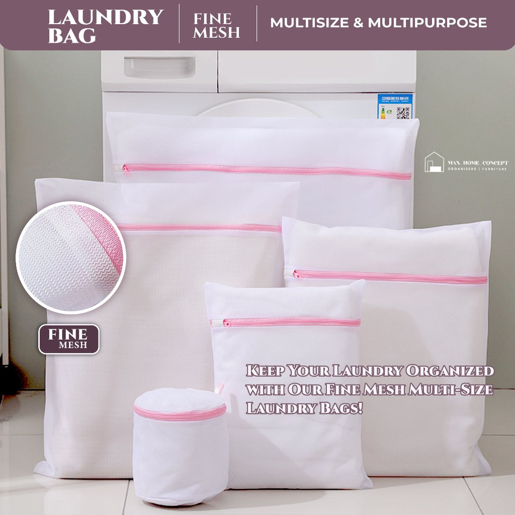TERMURAH | THICK FINE MESH LAUNDRY BAG | WASHING BAG | BEG CUCI BAJU ...