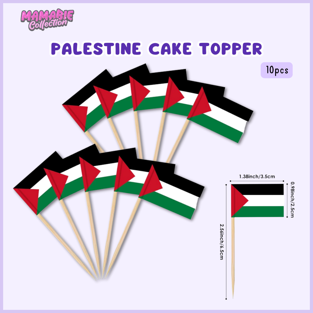 Palestine Flag Cake Topper Bendera Palestin Deco Cupcake | Shopee Malaysia