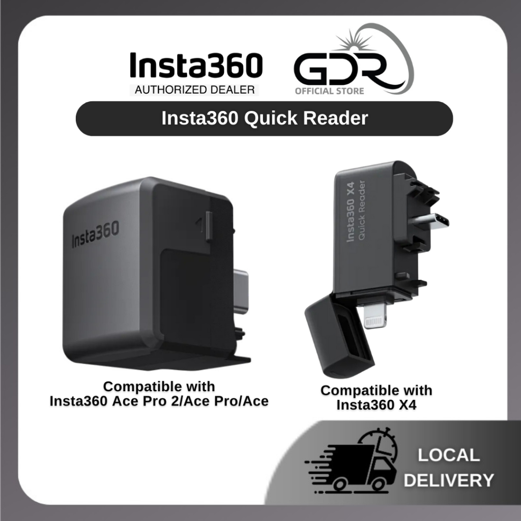 Insta360 Quick Reader for Insta360 X5/X4/Ace Pro 2/Ace Pro/Ace/Go3/Go3s ...