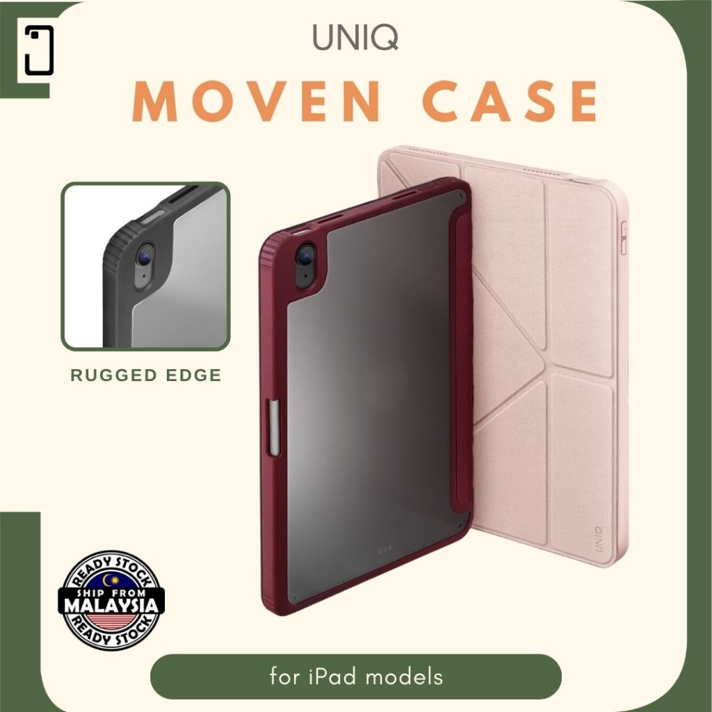 UNIQ MOVEN Flip Stand Tablet Case for iPad Pro 12.9 2022 2021 / Air 5 4 ...