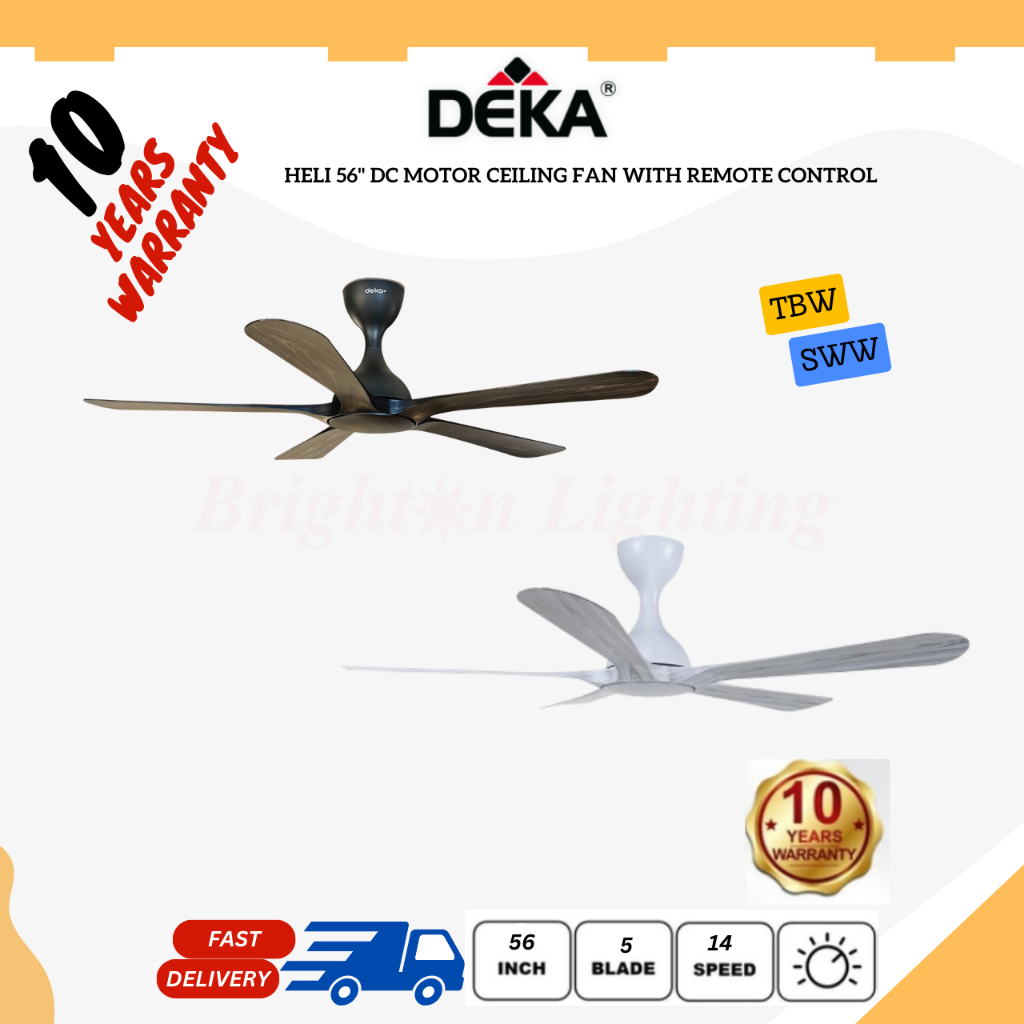 DEKA HELI 56" DC motor ceiling fan with remote control/ KIAPS BL (NEW ...