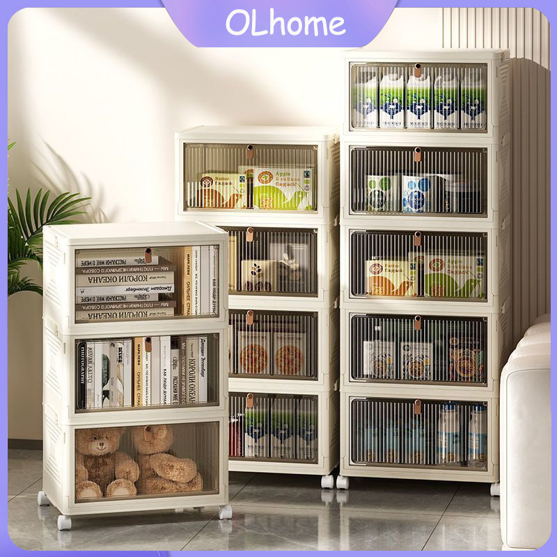 Foldable Shoes Storage Box With Wheels 2/3/4/5/6 Layers Shoes Storage ...