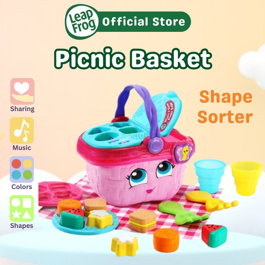 LeapFrog Picnic Basket Learn Shapes & Colors, Manners & Sharing, Shape ...