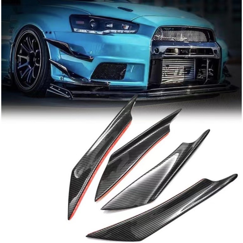4pcs Car Body Spoiler Front Bumper Lip Splitter Fins Trim MYVI AXIA ...